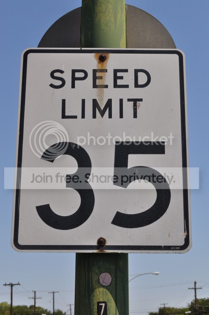 Orange Speed Limit Signs