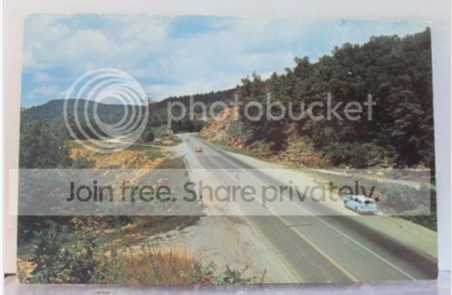 TN: Vintage View of 3-Lane US 41/64 on Monteagle Mountain